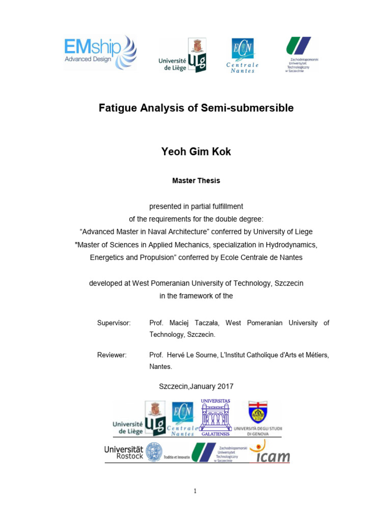 Yeoh Gim Kok - MAster THesis (ZUT) | PDF | Fatigue (Material) | Stress ...