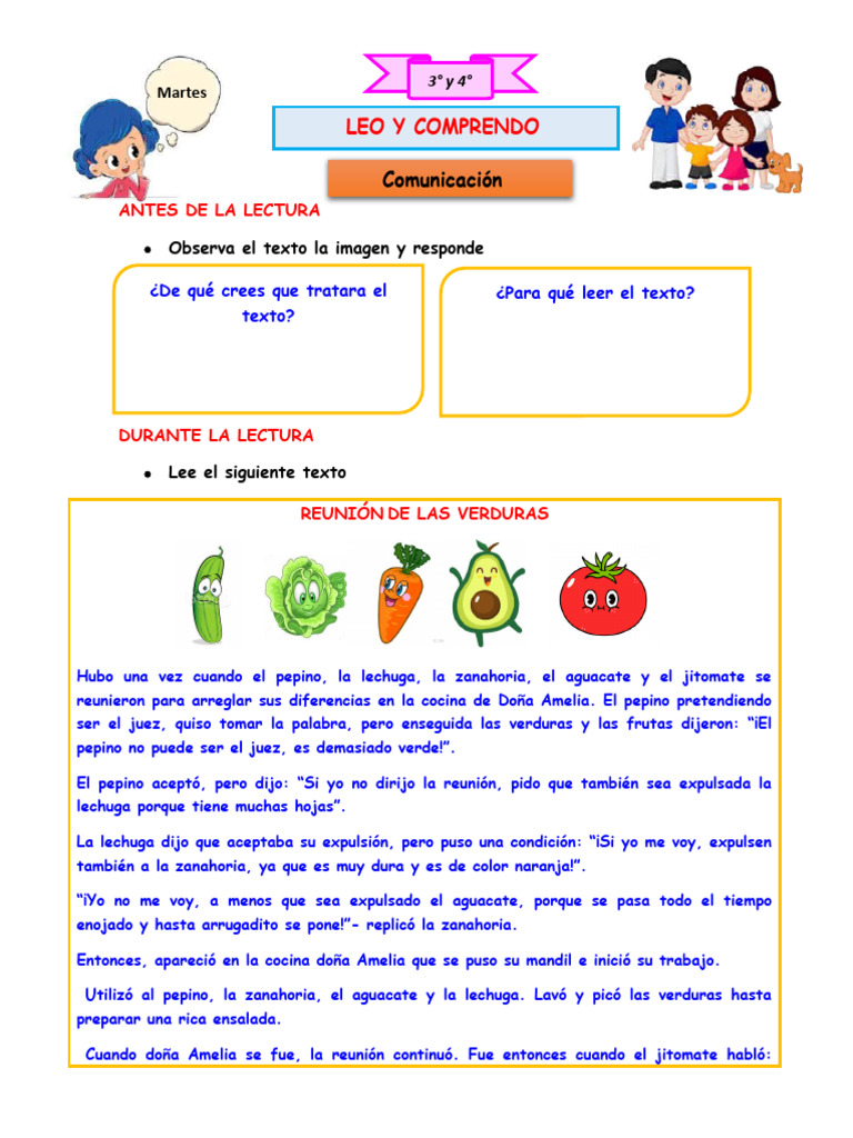 La Reunión de las Verduras | PDF | ensalada