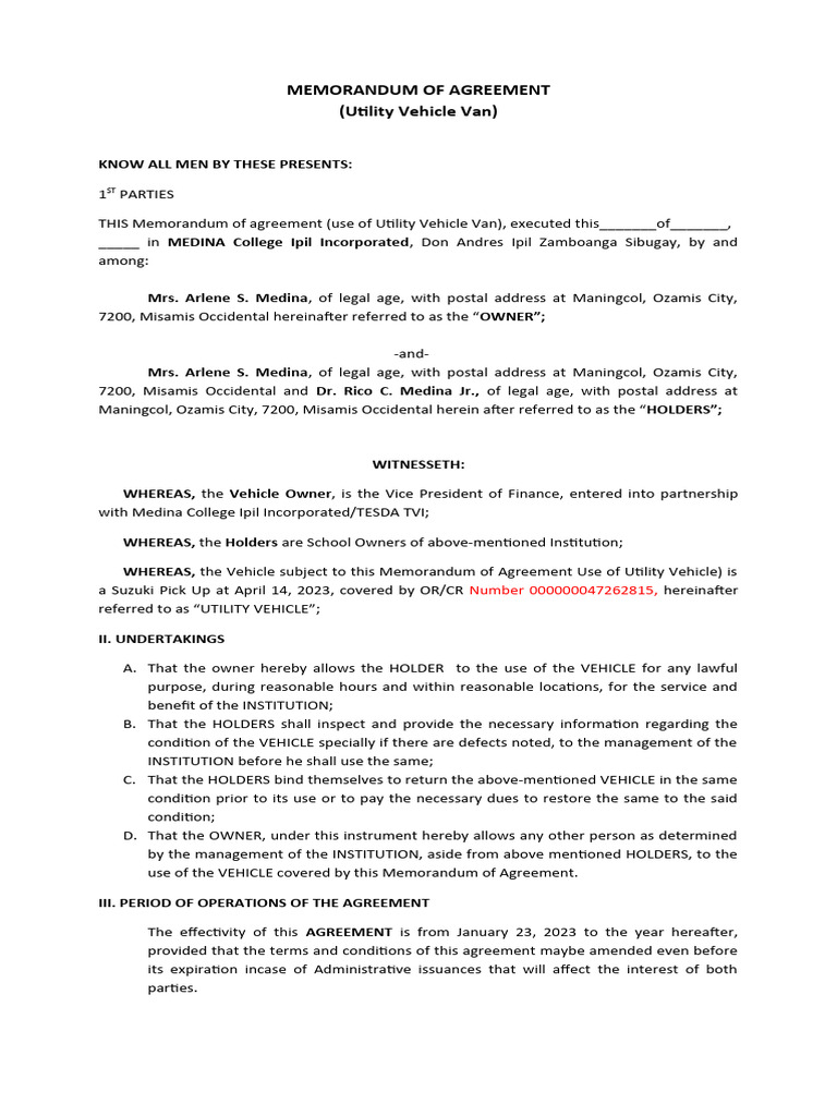 Moa Driving Multi Cab | PDF | Justice | Crime & Violence