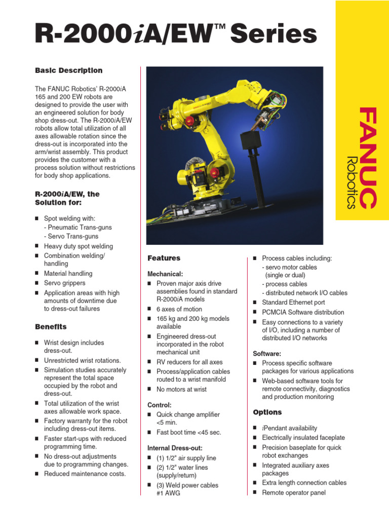 R-2000iA EW Footprint | PDF | Robot | Robotics