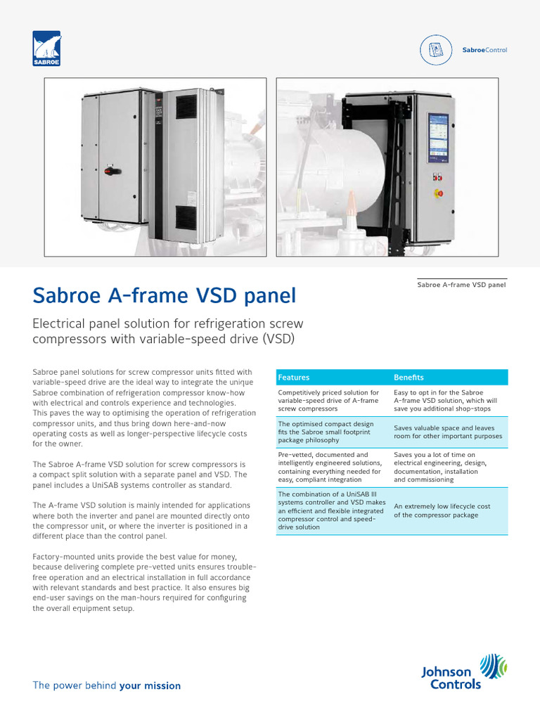 Sabroe A-frame VSD Panel Solutions | PDF | Power Inverter | Power Supply