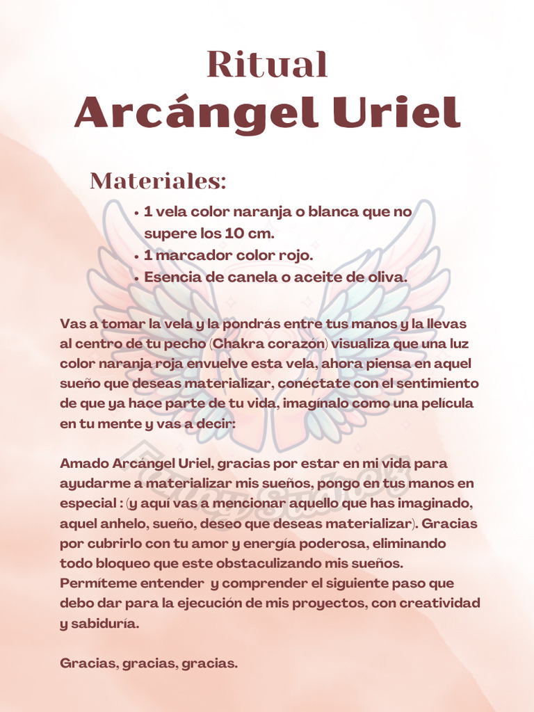 Ritual Arcángel Uriel | PDF | Salud y bienestar