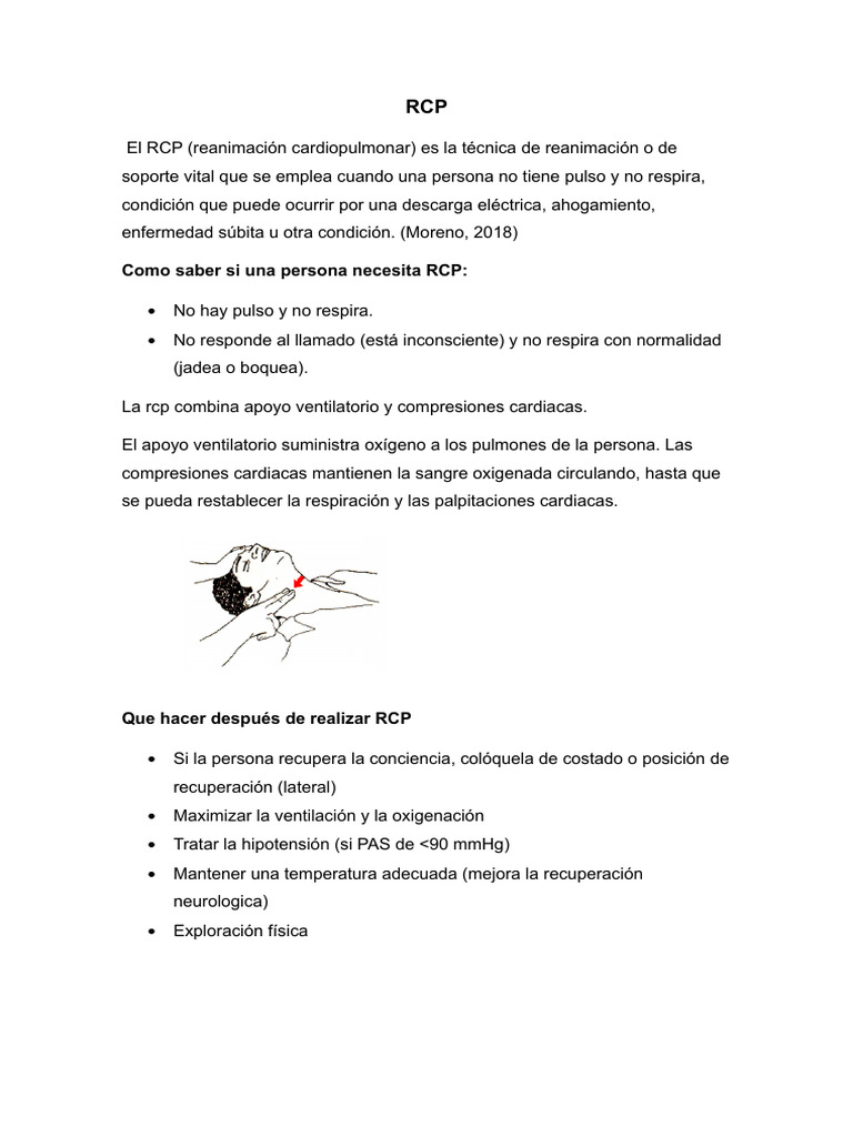 Guía Completa de RCP Básico y Avanzado | PDF | Reanimación ...