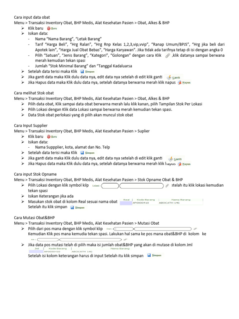 Cara Input Data Obat | PDF | Kesehatan Holistik