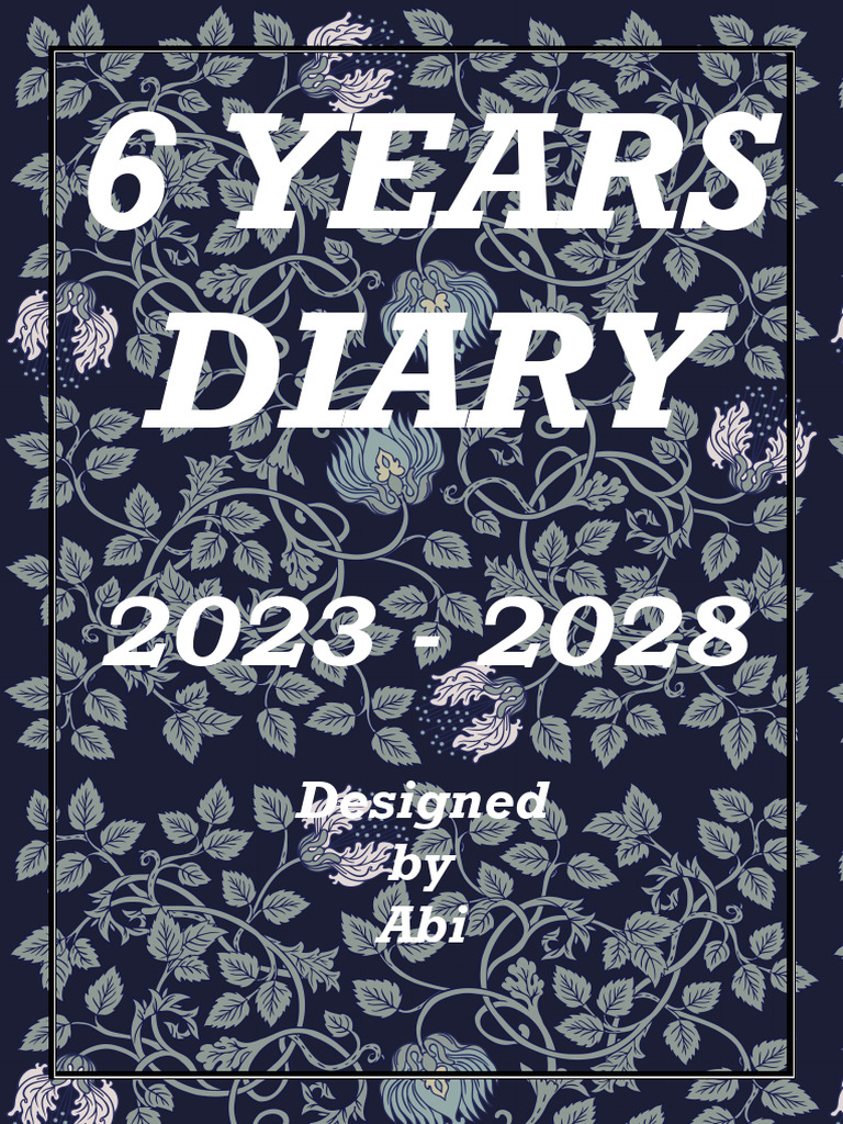 6 Year Diary (2023-2028) | PDF
