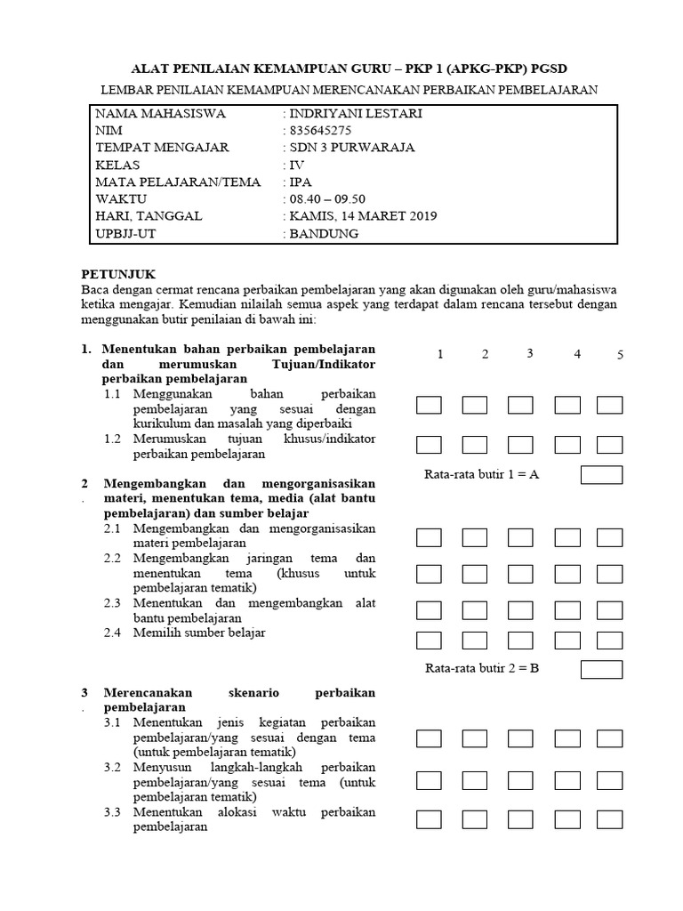 APKG 1 2 Siklus 1 2 | PDF