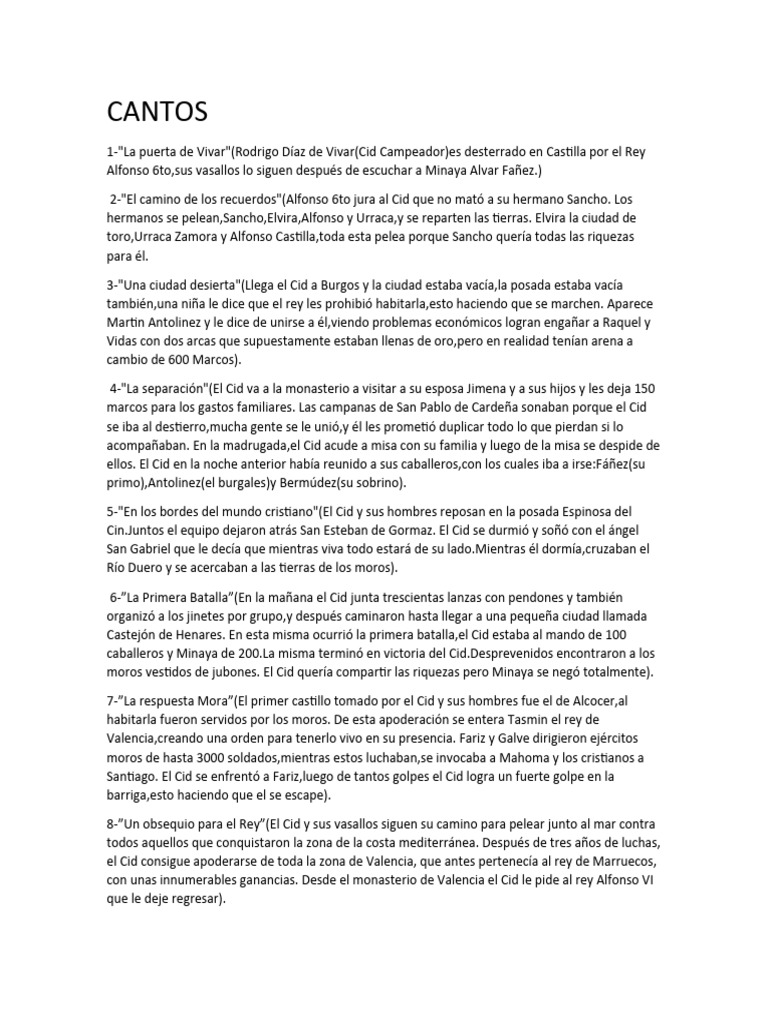 CANTOS | PDF | Clásicos