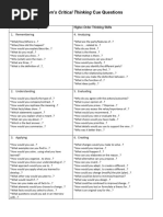 20 Bloom Question Cues Chart PDF | PDF | Critical Thinking | Reading ...