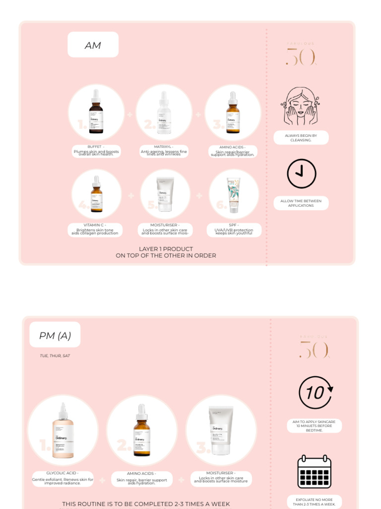 The Ordinary Skincare Routine | PDF | Skin Care | Wrinkle