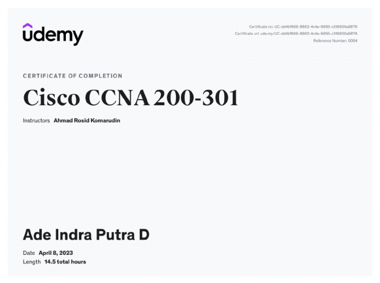 Sertifikat Udemy | PDF