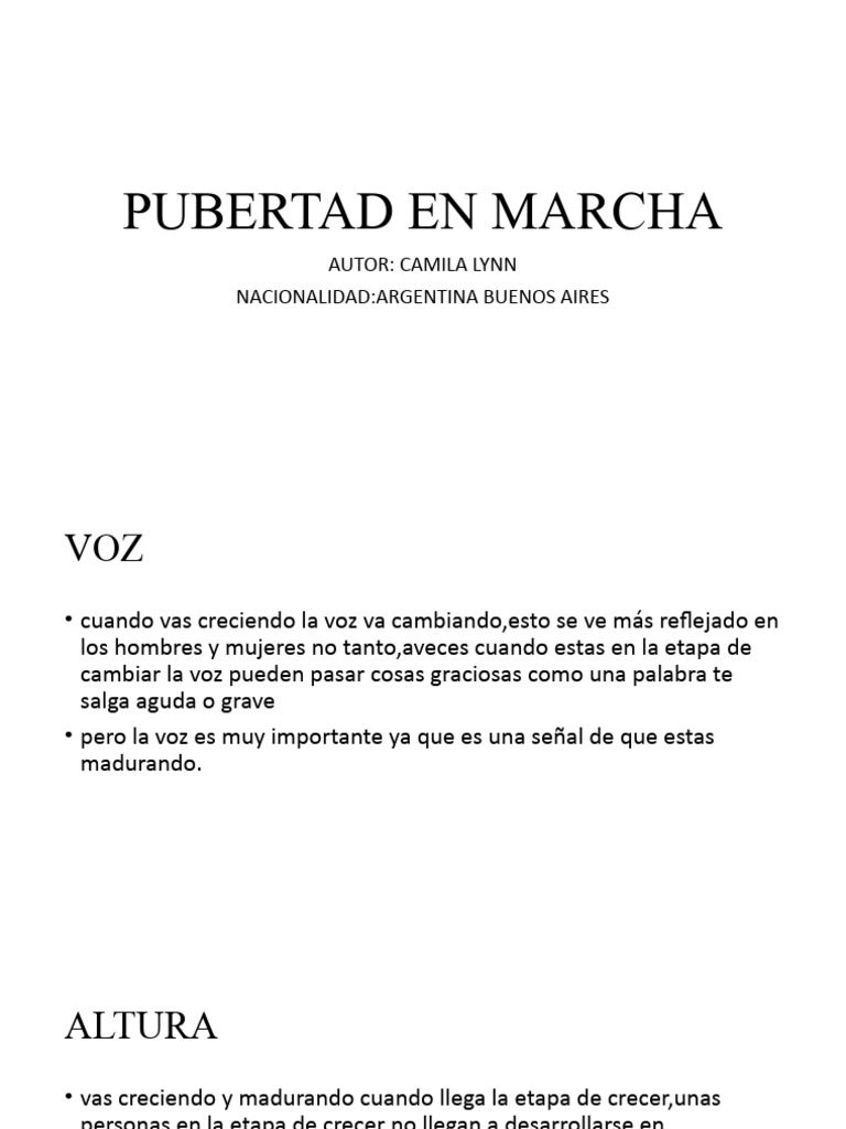 5° PUBERTAD EN MARCHA | PDF