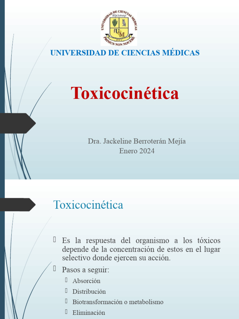 Tema 2 - Toxicocinetica | PDF | Biotransformación | Excreción