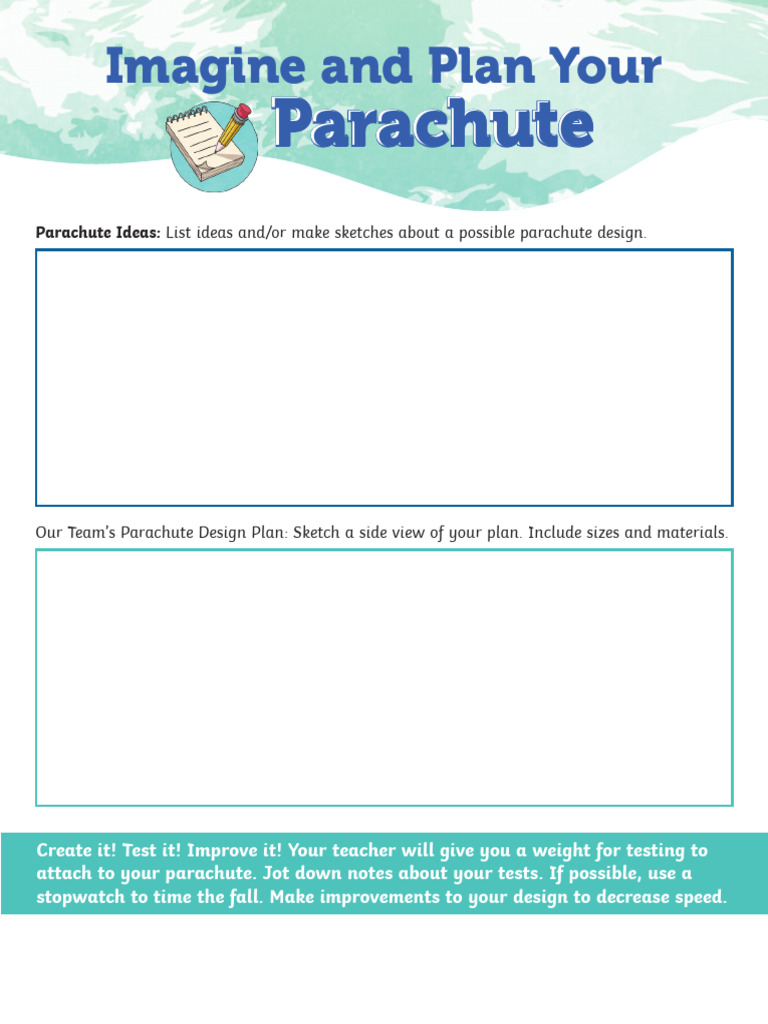 Plan To Design A Parachute - Printing | PDF