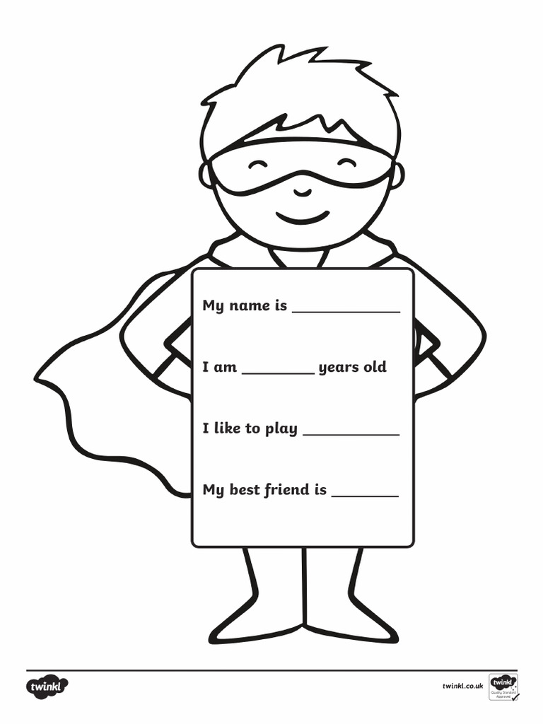 T T 253163 All About Me Superhero Writing Template | PDF