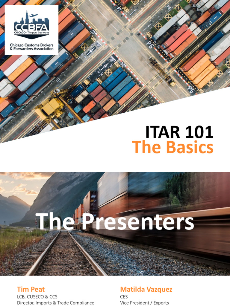 2019 US ITAR 101 - The Basics | PDF | Exports | Imports