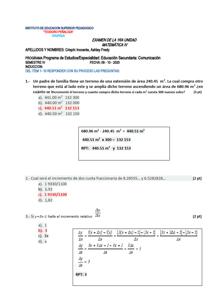 1ra Unidad Examen de Matematica IV | PDF | Informática