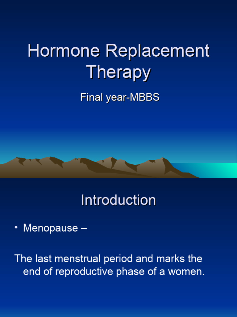 Menopause and HRT | PDF | Menopause | Hormone Replacement Therapy