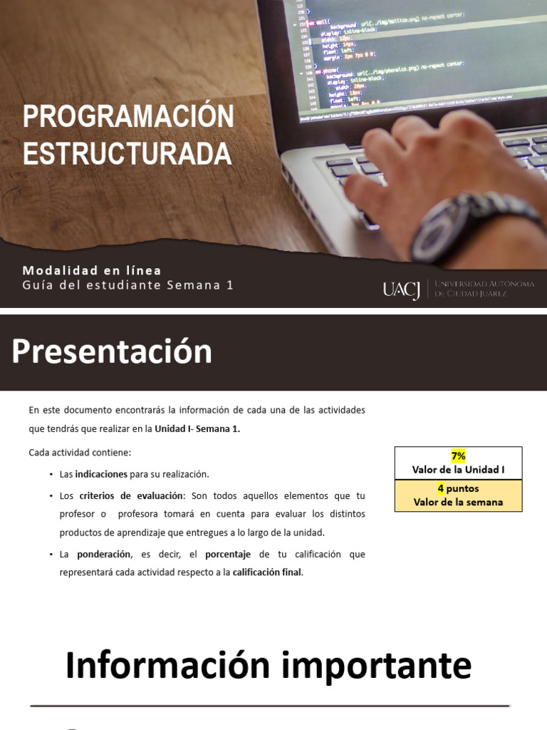 Guia Del Estudiante Semana 1 | PDF | Evaluación | Informática