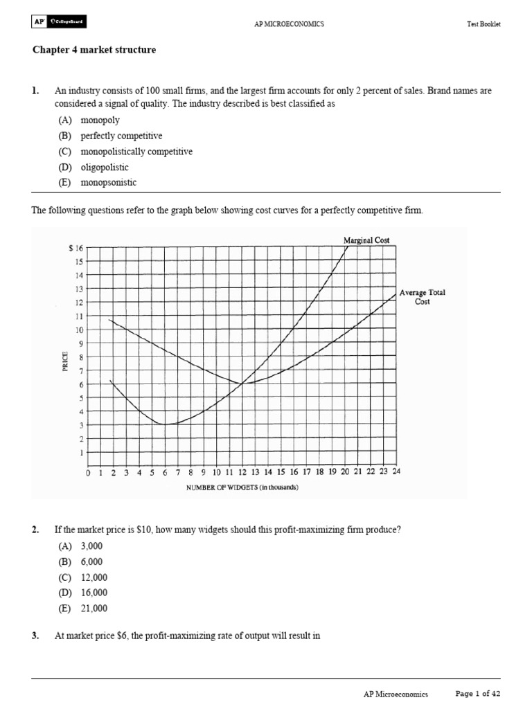 Market Structures and Firm Strategies | PDF | Profit (Economics ...