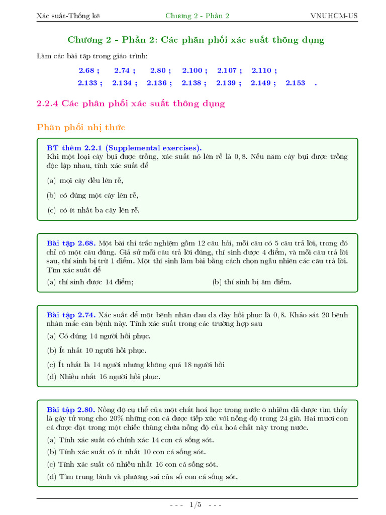 XSTK Chapter2 Part2 Exercises List | PDF