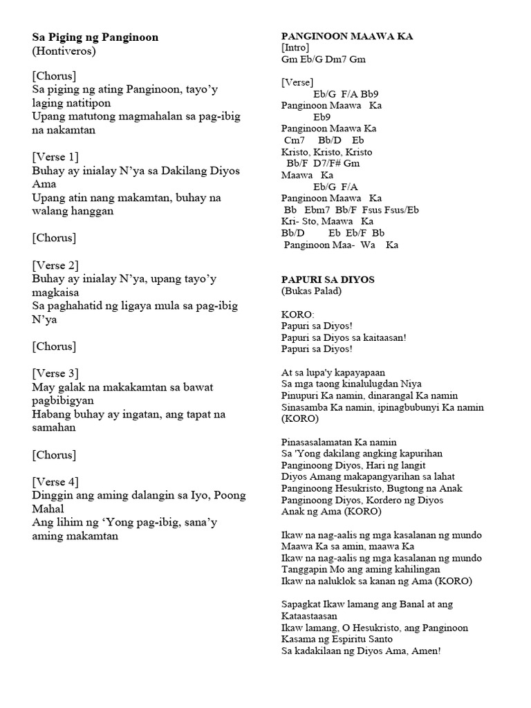 Song Lyrics | PDF