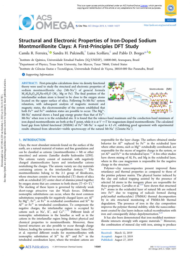 Structural and Electronic Properties of Iron-Doped Sodium | PDF ...