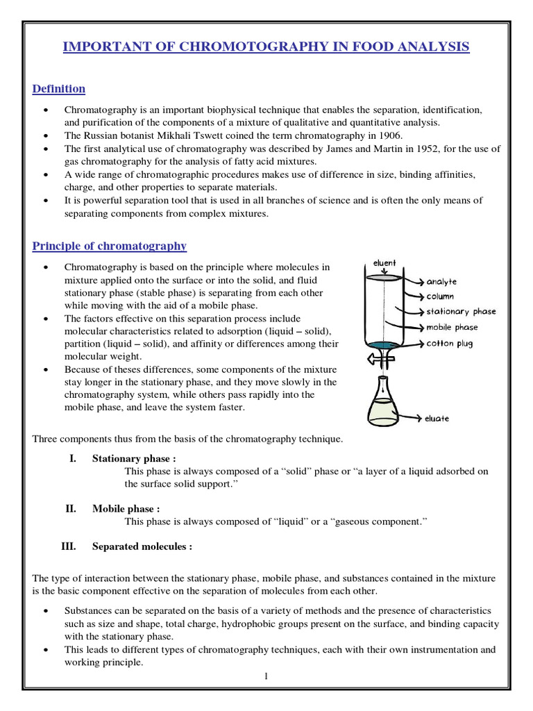Chromatography in Food Industry | PDF | Chromatography | High ...