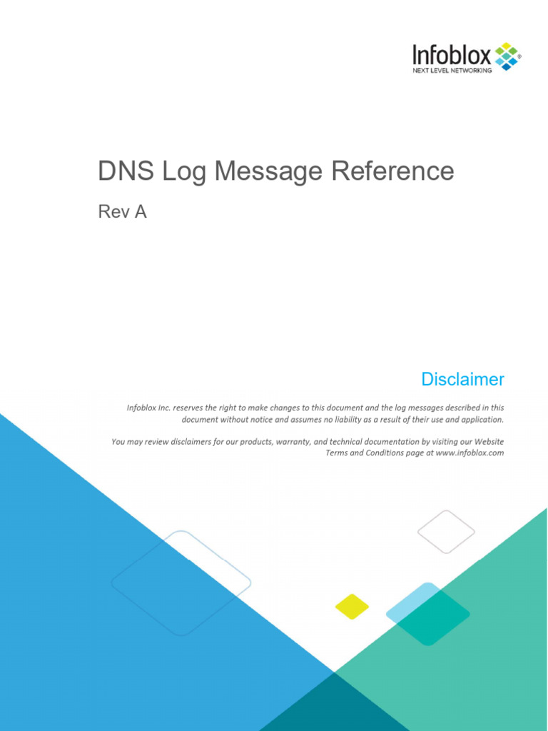 DNS Log Message Reference | PDF | Domain Name System | I Pv6