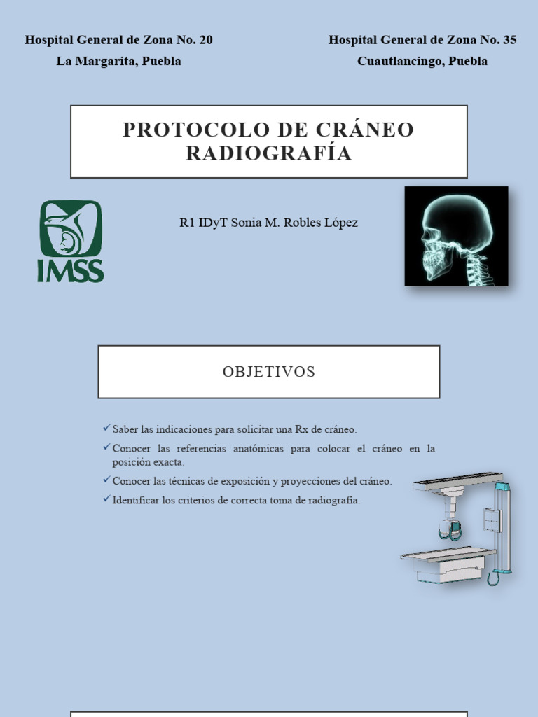 Protocolo de Cráneo (RX) | PDF | Especialidades Medicas | Medicina CLINICA