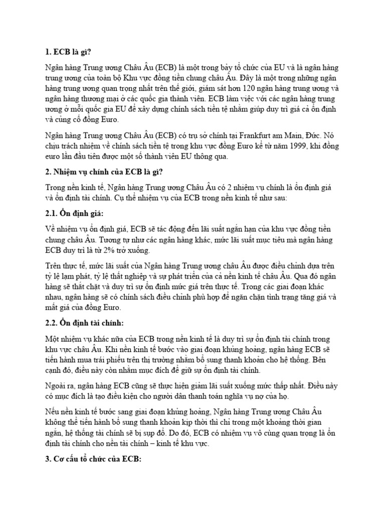 ECB Là Gì? | PDF