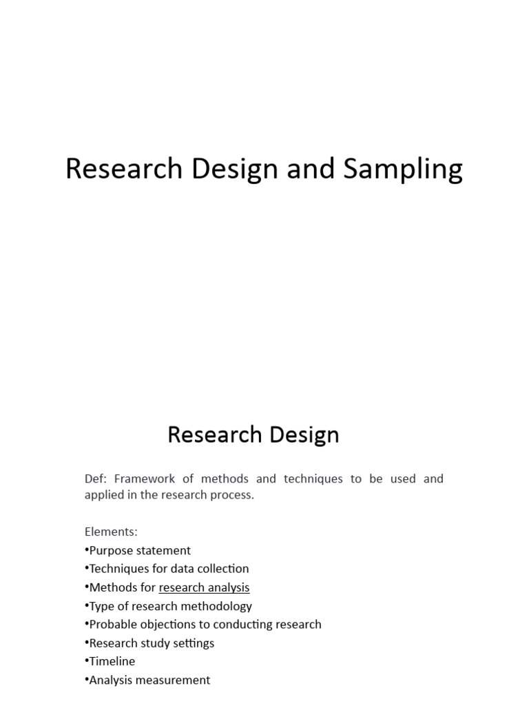 Research Design and Sampling | PDF | Survey Methodology | Quantitative ...