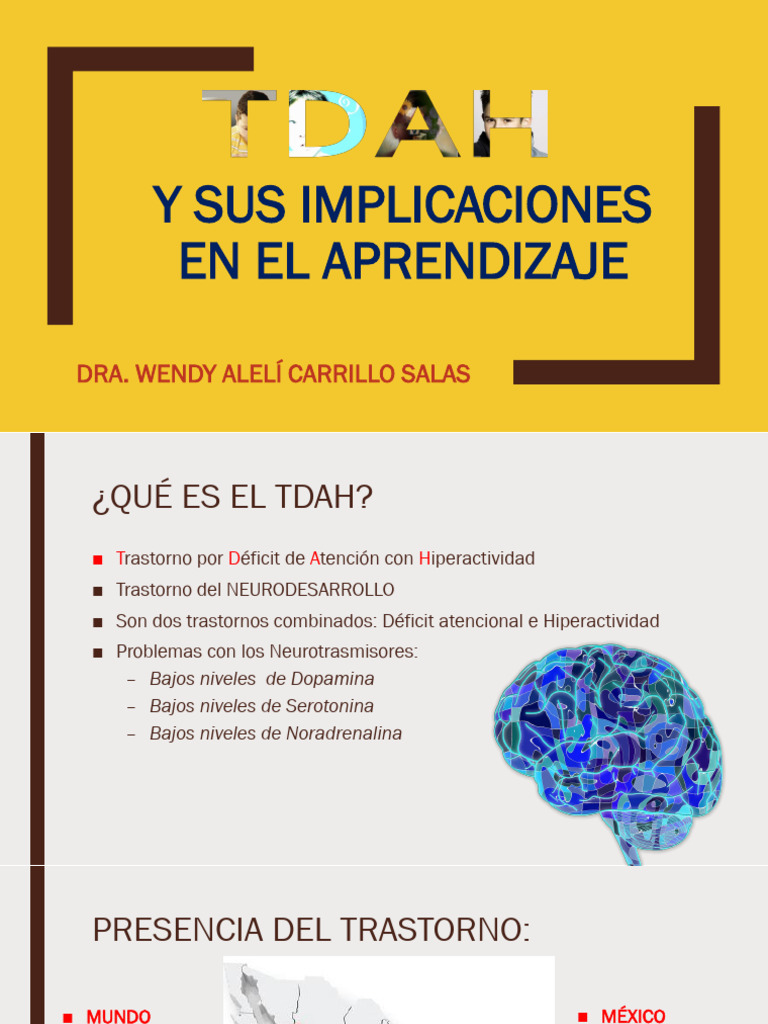 Tdah y Sus Implicaciones en El Aprendizaje | PDF | Desorden hiperactivo ...