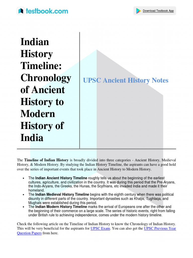 Indian History Timeline 761da5ad | PDF | Partition Of India | British India
