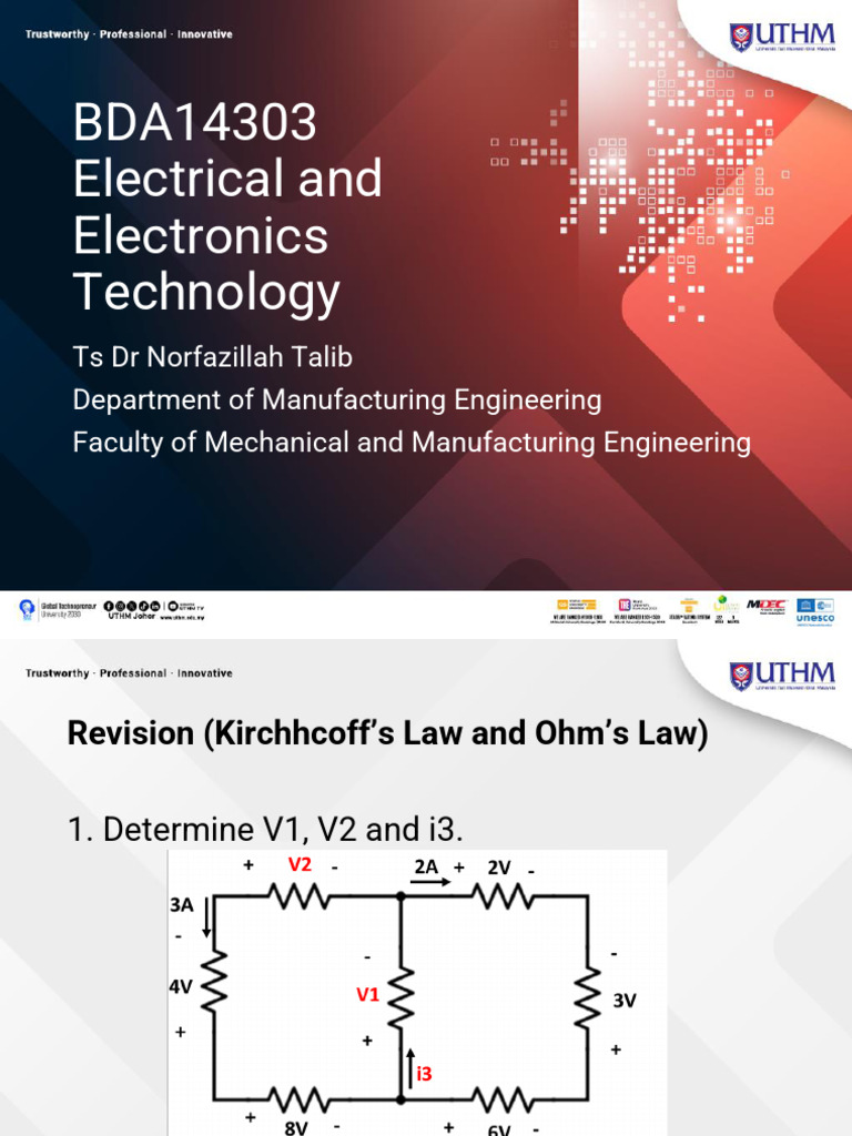 Bda 14303 Chapter 3 | PDF | Electrical Network | Voltage