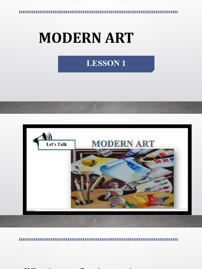 1st QTR Modern Art Lesson 1 | PDF | Impressionism | Claude Monet