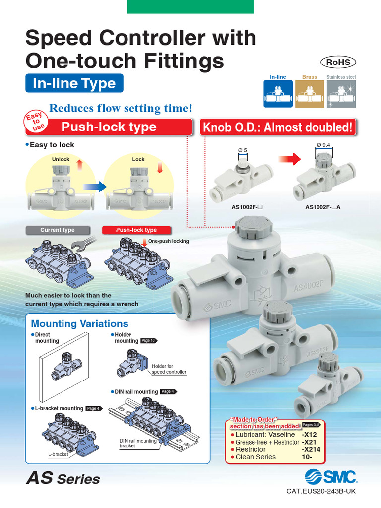 AS-B In-Line EU | PDF | Flow Measurement | Valve
