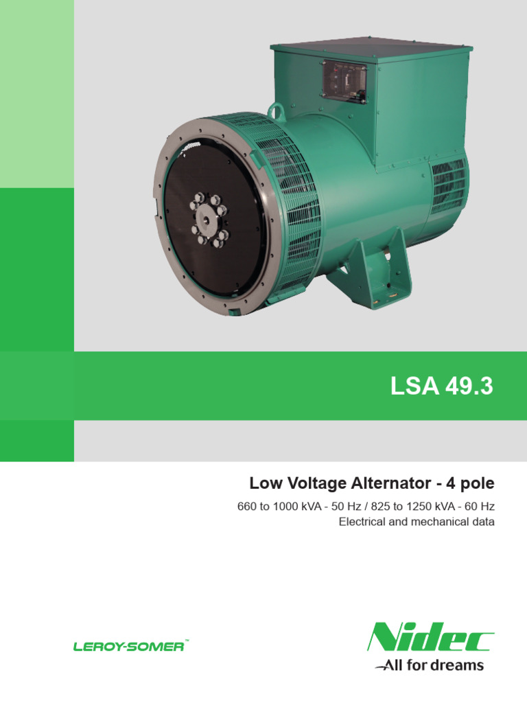 LV Alternator (730kVA) | PDF | Mains Electricity | Electric Generator