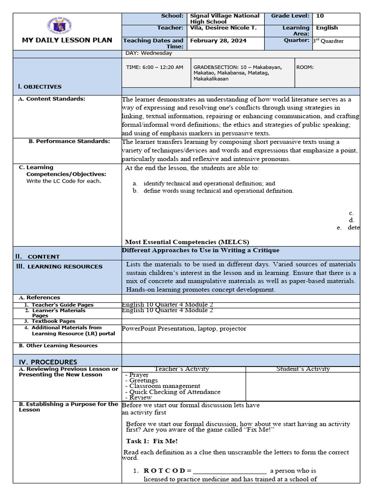 Marxist Approach | PDF | Learning | Lesson Plan