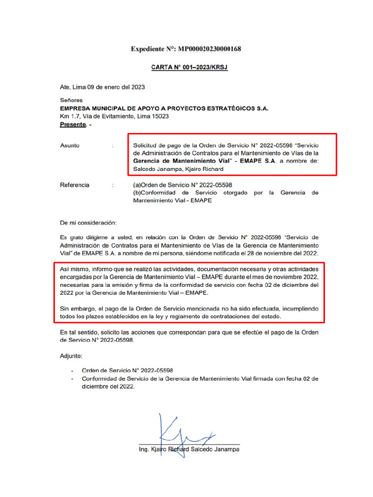 Carta Emape | PDF