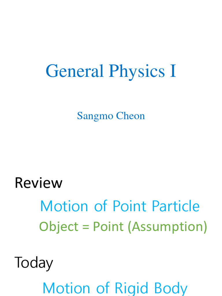 01 - Rotational Motion - Lecture - Note | PDF