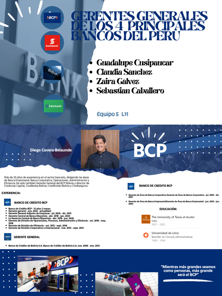 Los Gerentes de Los Principales Bancos Del Perú | PDF | Economias ...
