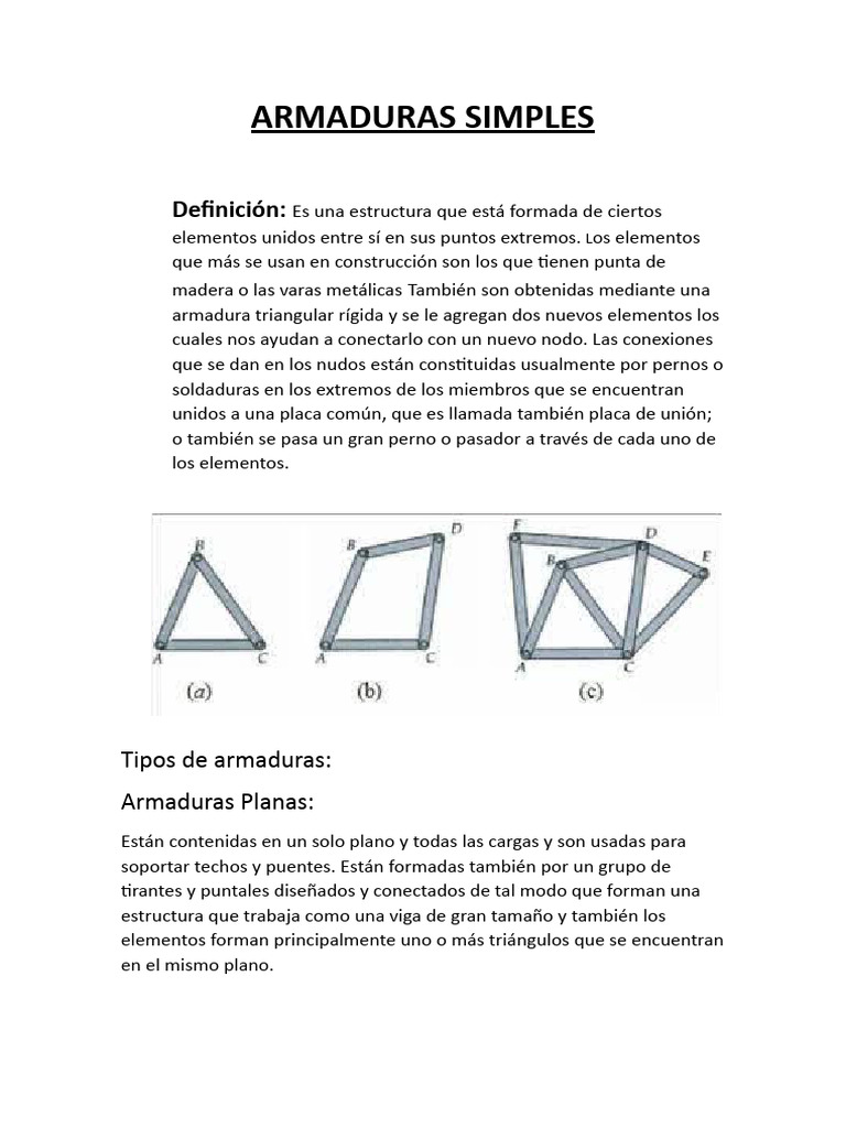 Armaduras Simples | PDF | Ciencia y matemáticas
