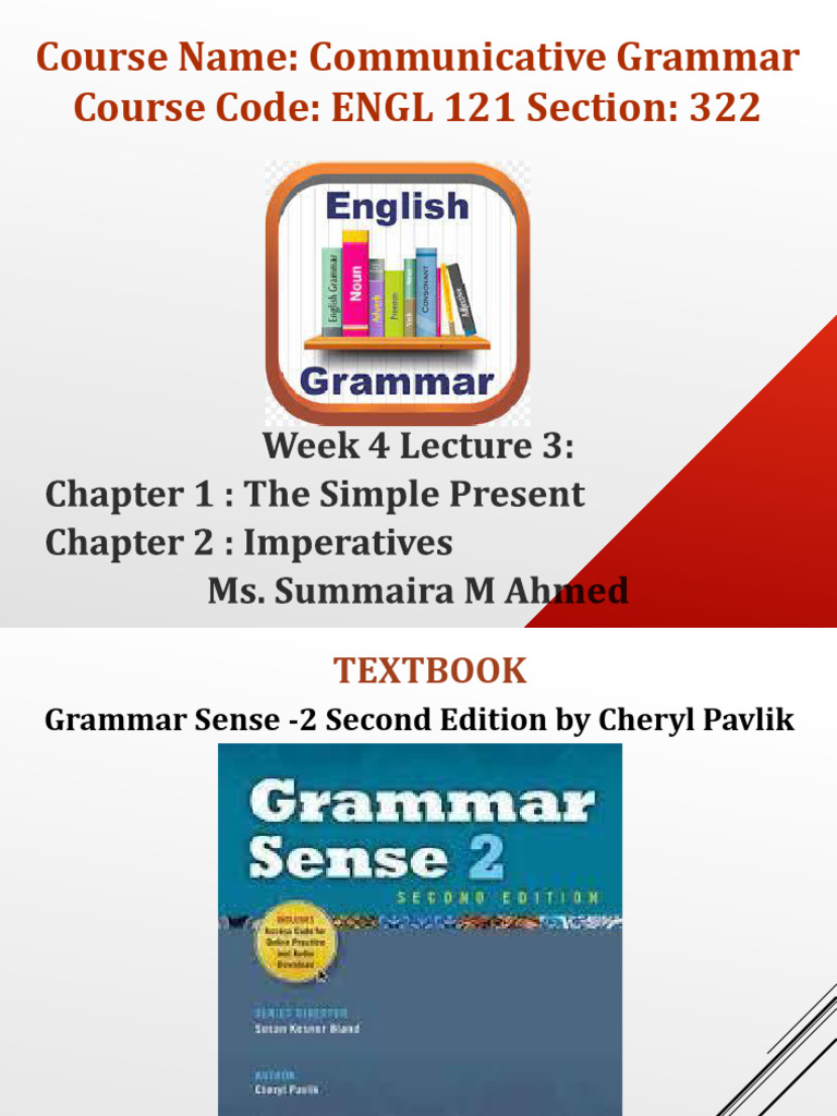 Lecture 3 Week 4 ENGL 121 Communicative Grammar PDF | Download Free PDF ...