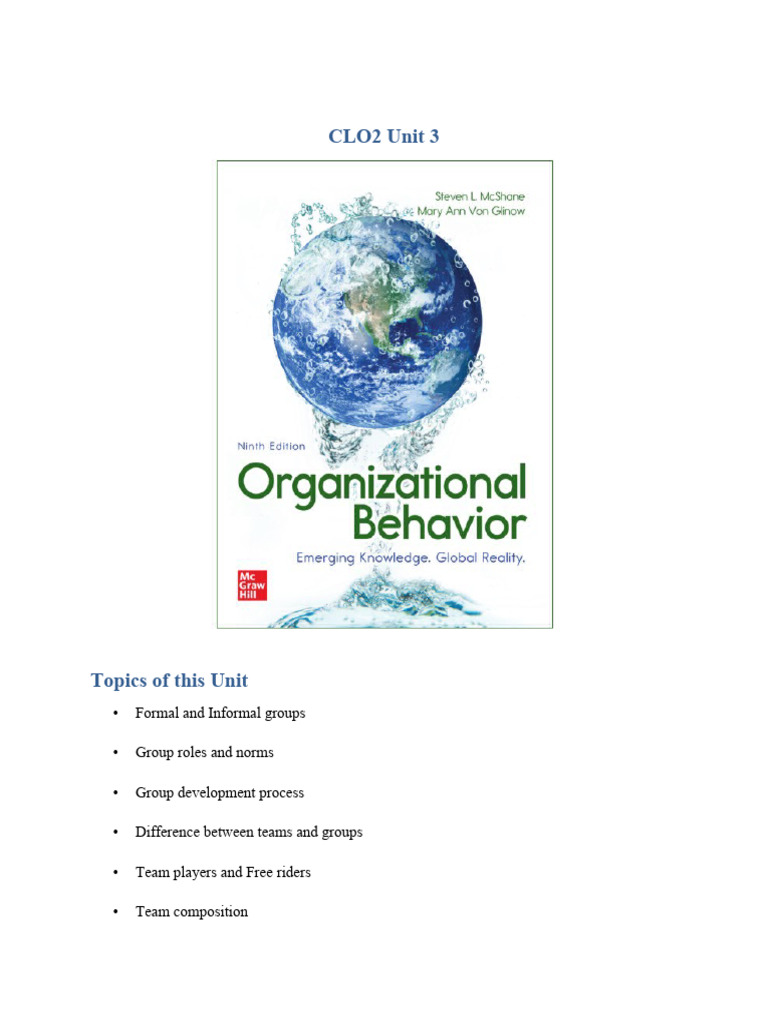CLO2 Unit 3 | PDF | Brainstorming | Interpersonal Relationships