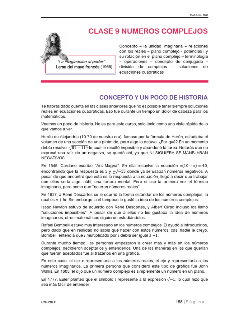 Clase 09T - Complejos | PDF | Números | Número complejo