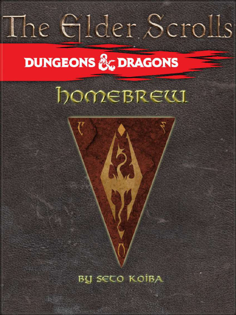 DND 5e Skyrim Expansion 0.4 (Beta) | PDF