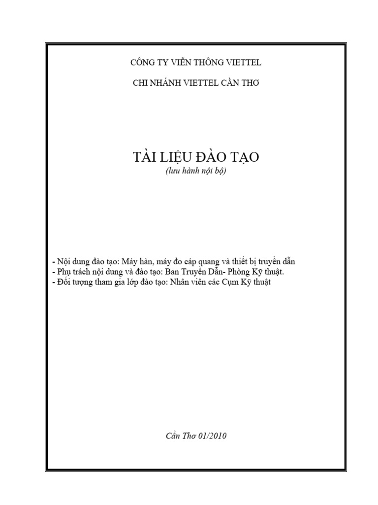 Tai Lieu Dao Tao | PDF