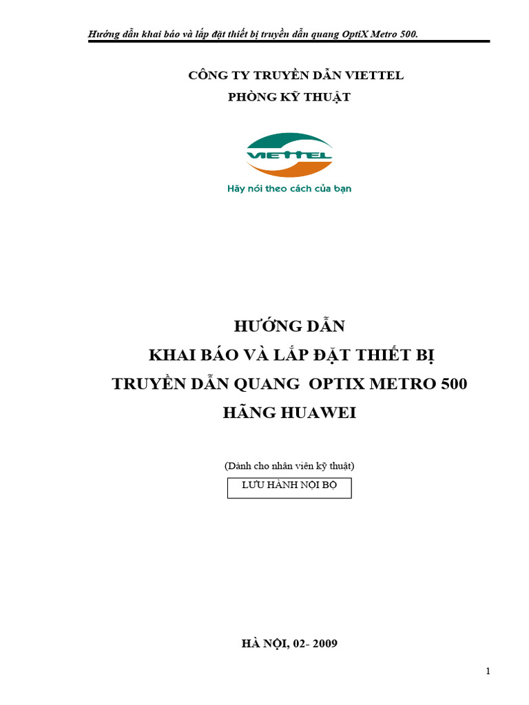 Huong Dan Cau Hinh Va Lap Dat Thiet B_ Truyen Dan Quang Optix Metro 500 ...