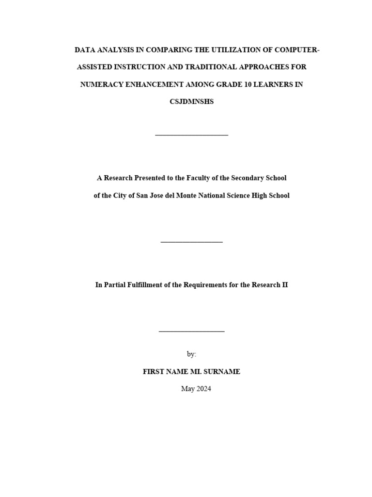 Computer-Assisted vs. Traditional Instruction | PDF