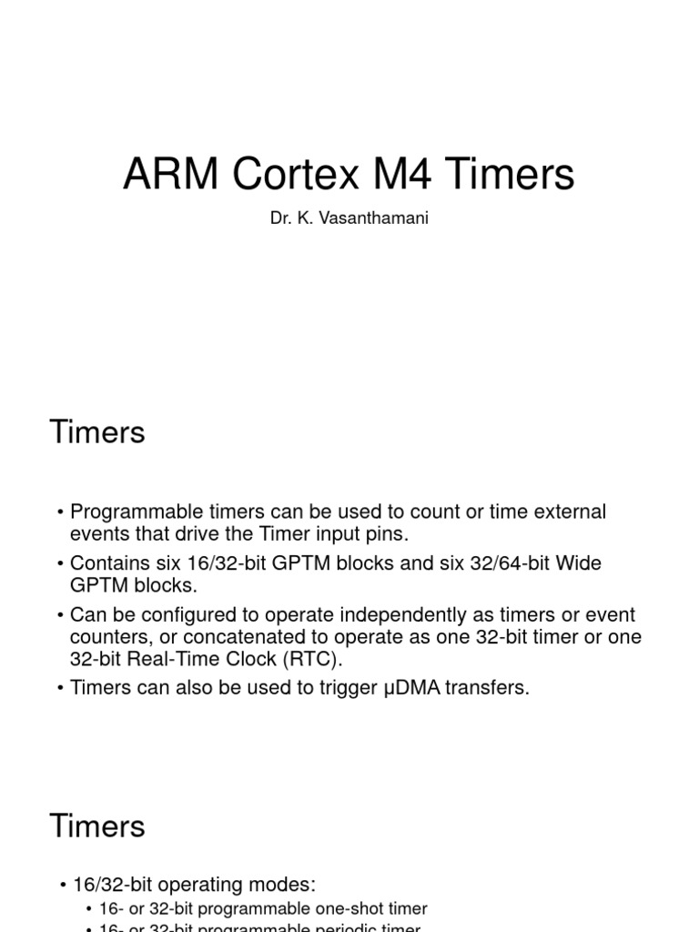 ARMCortexTimer | PDF | Timer | Computer Science